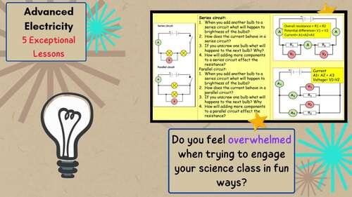ELECTRICITY - STARTER TO ADVANCED - 5 LESSONS + RESOURCES - INCLUDING ...