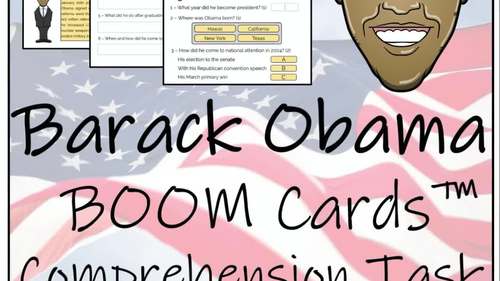 Barack Obama BOOM Cards™ Comprehension Activity 5th Grade & 6th Grade