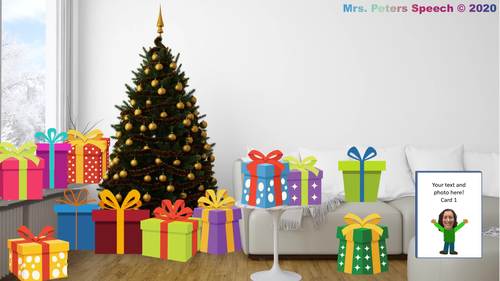 Interactive Pop Up Elf- Open-ended, NO PRINT, Teletherapy, Speech