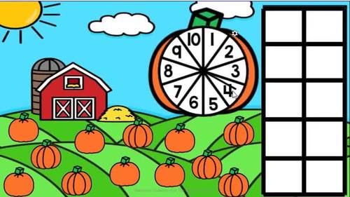 Pumpkin Picking with 10 Frame - SMART Board Activity by LetTheGoodTimesKrol
