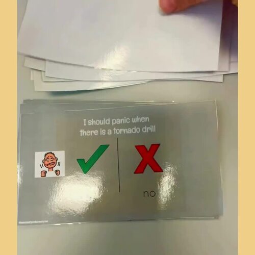 Tornado Drill Life Skills Story with Yes No Questions for Special Education