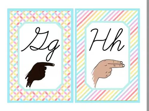 Rainbow Alphabet Posters/ ASL and Cursive Alphabet Posters | TPT