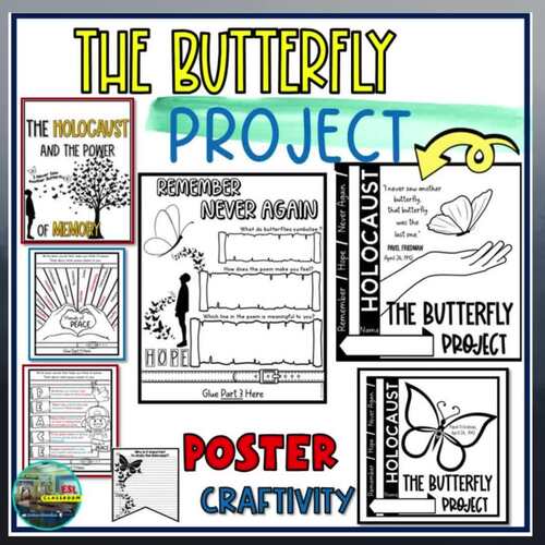 Holocaust Education | The Butterfly Project | Poster Craftivity | TPT