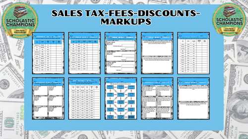 SALES TAX-FEES-DISCOUNTS-MARKUPS * Middle School Financial Literacy ...