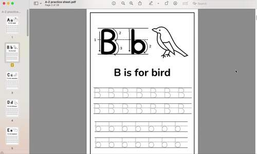 Fun Handwriting A-Z / Alphabet Tracing Worksheets by HappyRainbow