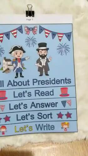 Presidents' Day Flip Book | Reading and Writing Craftivity | TPT