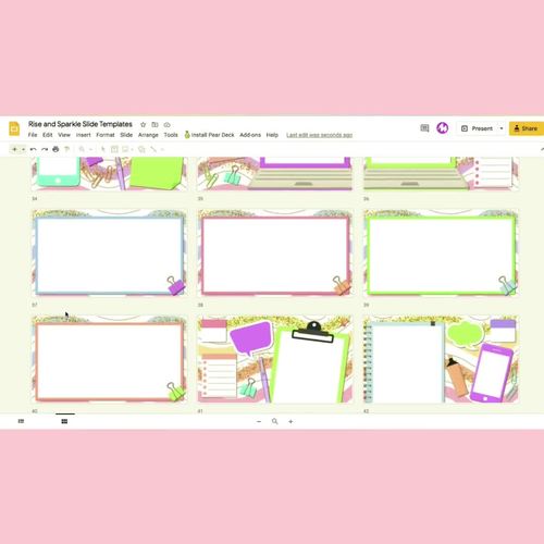 Slide Templates for Google Slides | Timers | Text Stickers | Rise and ...
