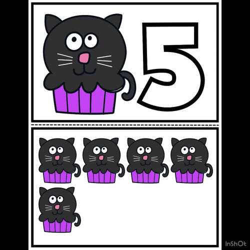 Halloween Cupcake Subitizing Math Center Cards | Kindergarten & 1st Grade