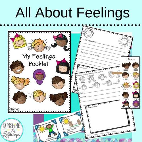 Feelings and Emotions | Journal | Feelings Chart | Task Cards | TpT