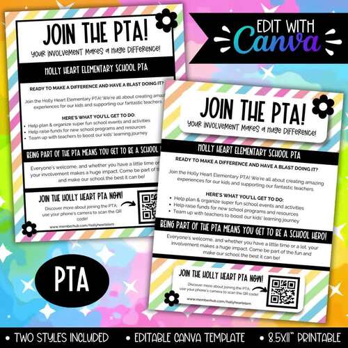 Join the PTA Membership Flyer, Recruitment Bulletin Board, Volunteers ...