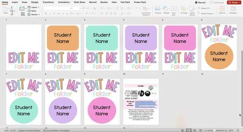 Student Folder Covers - Editable PowerPoint Included by Magical Kinders