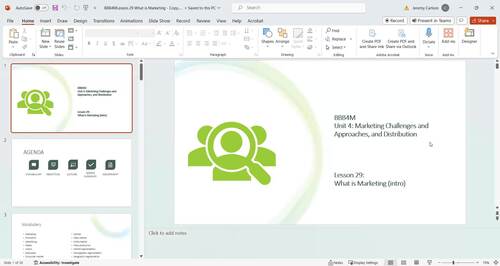 BBB4M INTERENATIONAL BUSINESS- What is Marketing? Intro to marketing