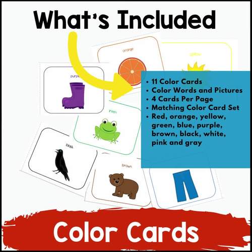 Color Identification and Color Matching Cards by Autism Classroom