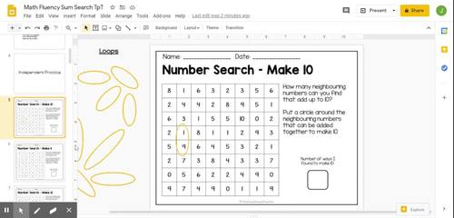 Math Fluency Game Digital and Printable by The Easy Peasy Teacher