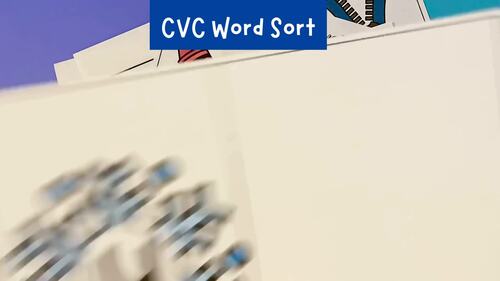 CVC Word Vowel Sort and Writing Activity by Mrs Katelyn Lewis | TPT