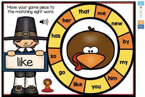 Kindergarten Sight Words - Digital Task Cards for Distance Learning Remote