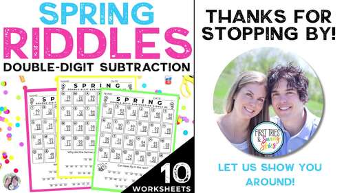 Double Digit Subtraction With Some Regrouping Worksheets | Spring Math ...