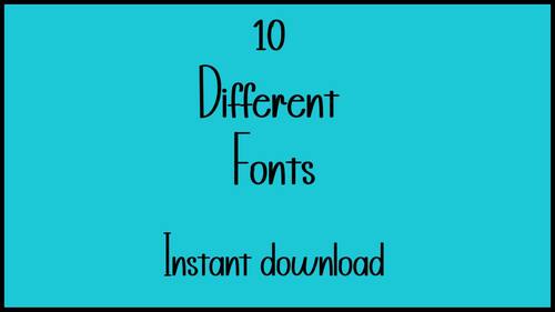 Font Bundle: Volume 1 (Commercial Use Allowed) by Resources by Roberts