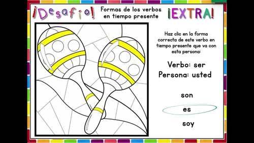 CINCO de MAYO FIESTA de VERBOS VOCABULARIO y MÁS Boom Cards™ en ESPAÑOL