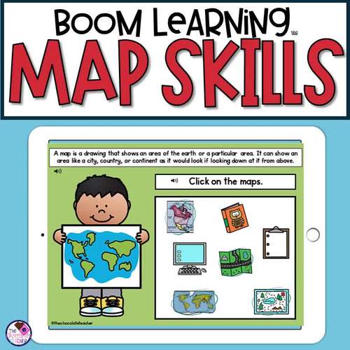 Map Skills | First Grade | Boom Cards™ | Distance Learning | TpT