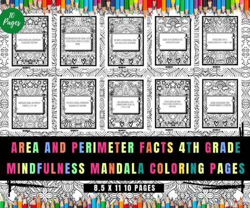 Area And Perimeter Facts 4th Grade, Mindfulness Mandala Coloring Pages ...