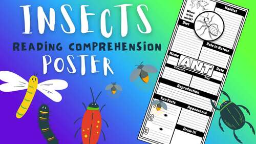 Ant Insect Reading Comprehension and Informational Insect Research Fun ...