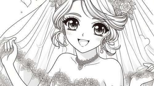 Enchanting Anime Wedding Coloring| 40 Enchanting Anime Wedding Coloring ...