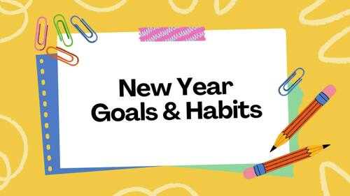 New Year Goals & Habits by Quality Teacher Slides | TPT