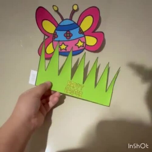 Easter Egg Bunny in the Grass Craft Spring Paper Craft Template Activities