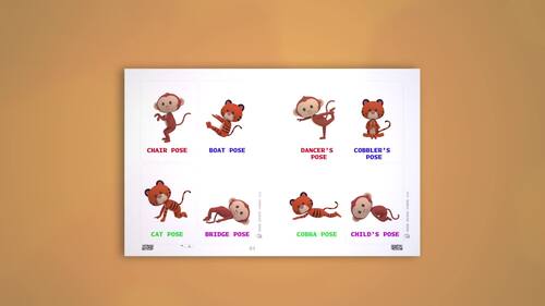 Yoga Flash Cards with Cute ANIMALS: NO PREP! by Class Frenzy | TPT