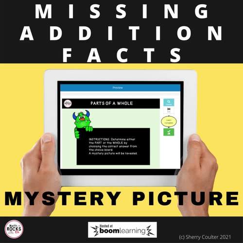 Missing Addition Facts Mystery Picture Digital BOOM For Distance Learning