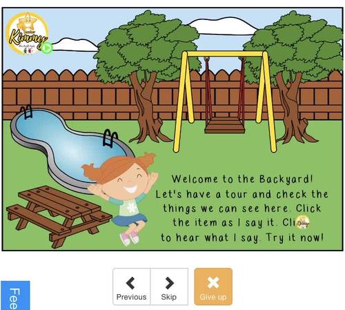 I hear, I spy (Backyard Edition) with audio | Auditory Processing