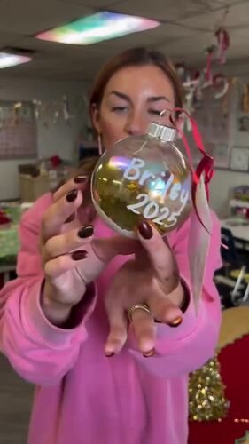 Cute Christmas Ornament Craft with Editable Ornament Tags Student Gift ...