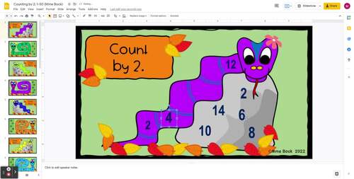 Skip Counting by 2 up to 50: Google Slides™ by GroovyGarden | TPT