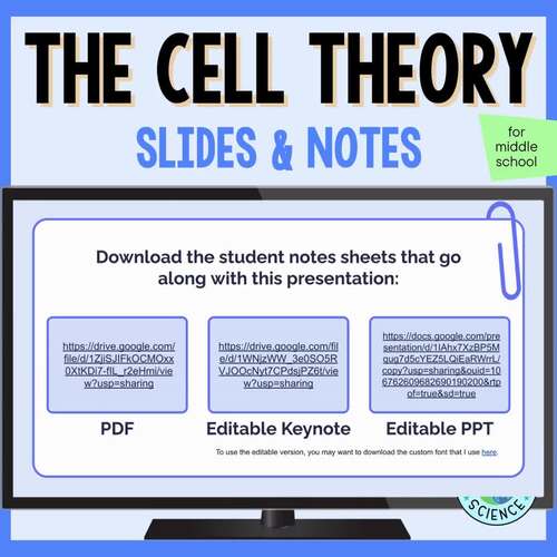Cell Theory - Presentation & Notes by Laney Lee | TPT