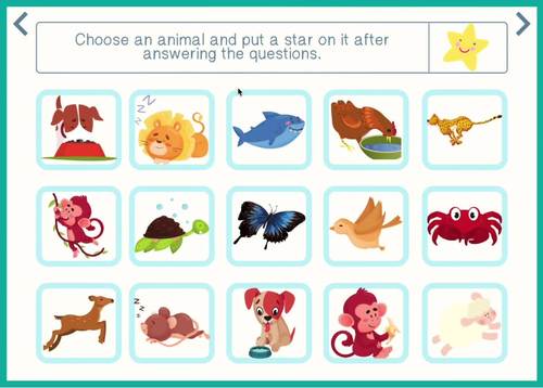 Sentence Building: Subject + Verb-ing Animals BOOM Cards Digital No Prep
