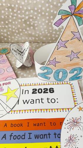 2026 New Year Activity Packet: Goal Setting, Writing Prompts, Craft ...