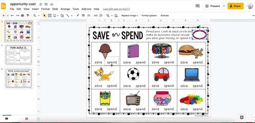 Opportunity Cost Digital Worksheets by Learning with Lexie | TPT