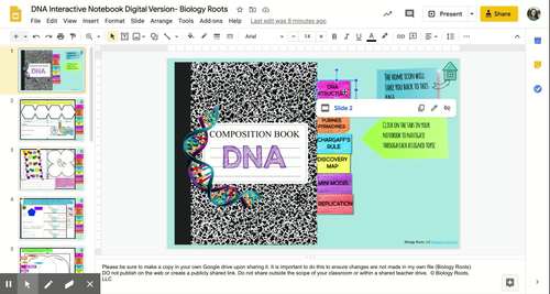 DNA Interactive Notebook - DNA Structure DNA Replication INB by Biology ...