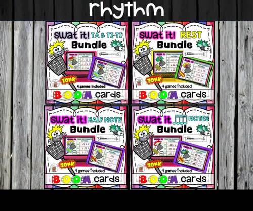 Swat the Bug Boom Cards - Half Note Bundle (Distance Learning on Boom)