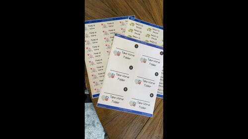 Take Home Folder Labels by Winslow's Workshop | TPT