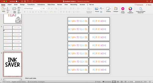 Student Folder Inserts Editable Take Home Folder Labelss By Lessons