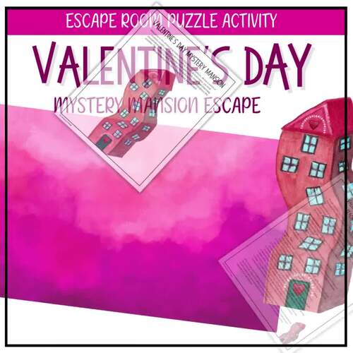 Valentine's Day Puzzle Escape Room, Mystery Mansion Printable Puzzle ...