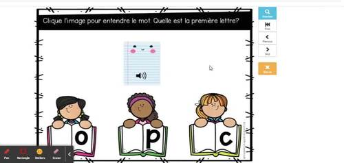 FRENCH boom cards I la lettre initiale I School Edition | TPT