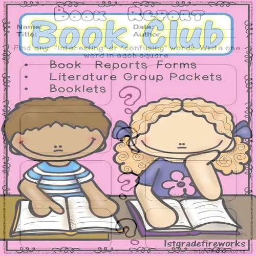 Reading Response Pages - Book Club by 1stgradefireworks | TPT