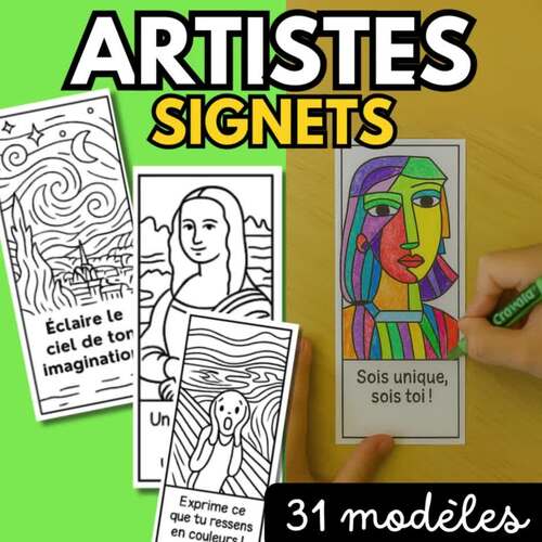 Signets à colorier – Art et créativité | signets français | Artistes ...