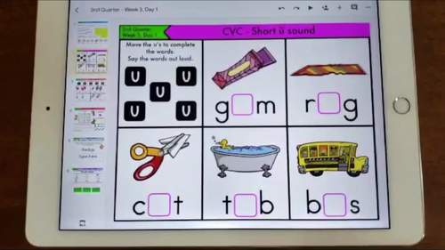 Digital Daily Slides for Kindergarten Morning Work Math, Reading, Writing