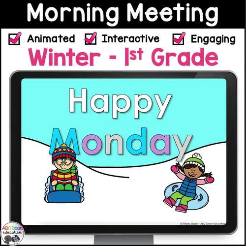 DIGITAL Morning Meeting - WINTER - January February - 1st Grade ...