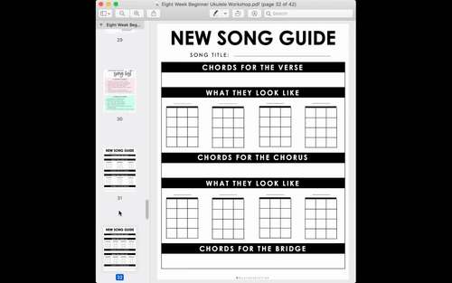 Eight-Week Beginner Ukulele Workshop | Lesson Plans by musicpluscoffee