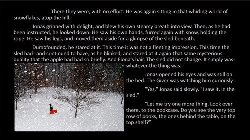 The Giver - Chapters 11+12 - Visual Reading by 1-to-1 Lit | TPT